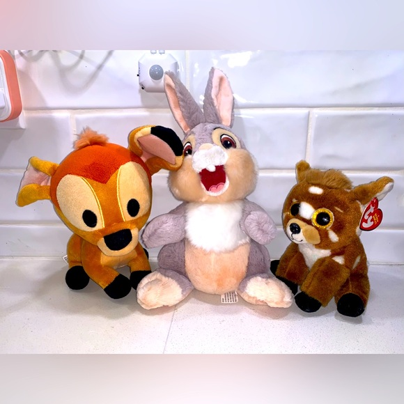 Disney | Toys | Disney Bambi 7 Ty Buckley 6 Vtg Bunny Thumper 2 Stuffed ...